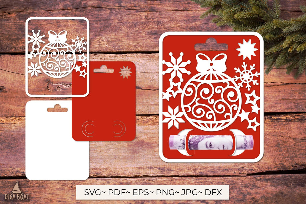 Christmas money card svg | Christmas svg bundle papercut - So Fontsy