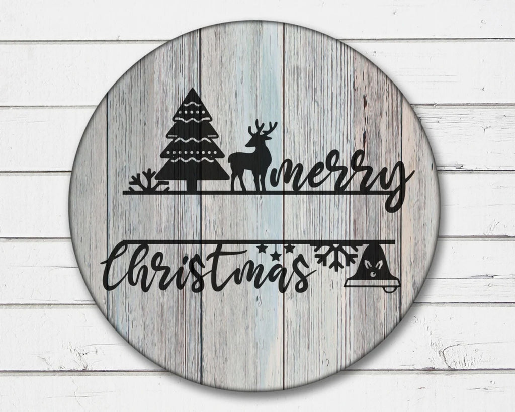 Christmas Monogram Frame SVG, Merry Christmas SVG, Christmas Tree ...
