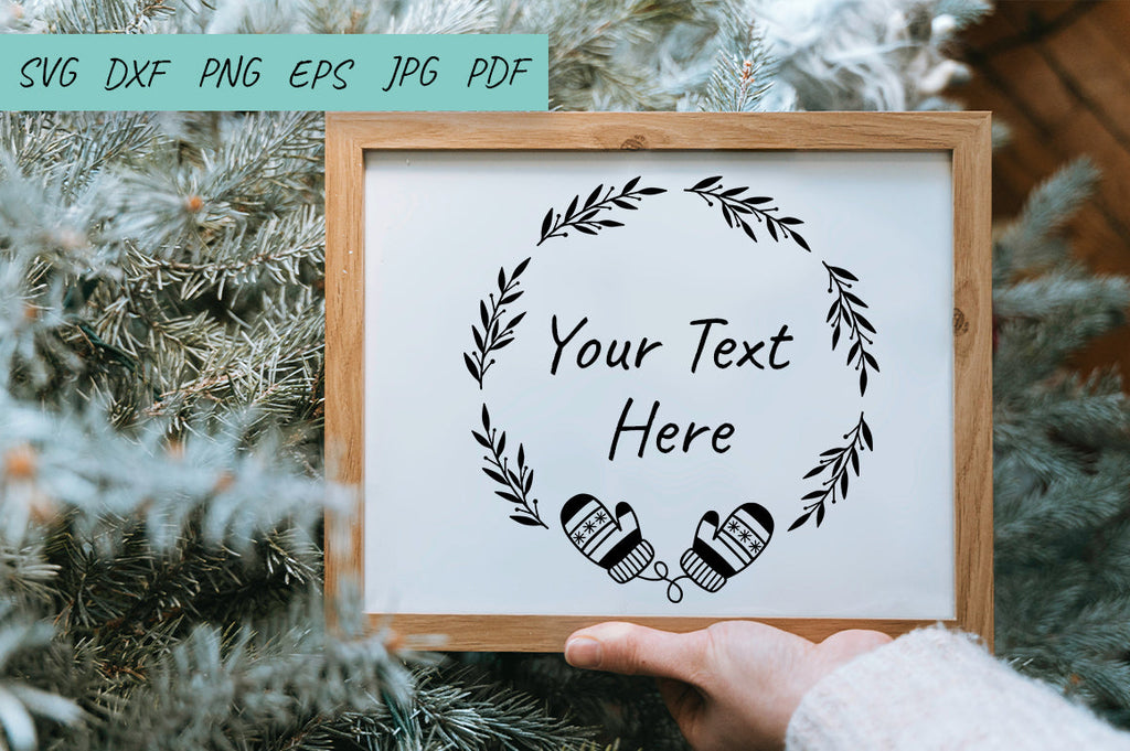 Christmas Monogram SVG | Christmas Wreath | Christmas frame - So Fontsy