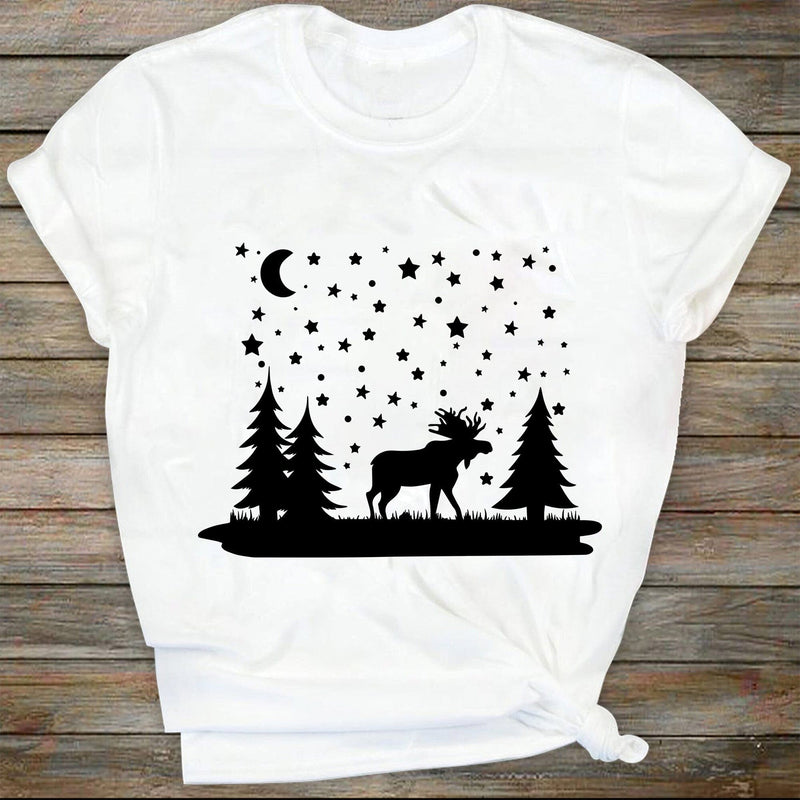 Christmas Moose Scene Svg file, Svg Files For Cricut, 24oz Venti Cold ...