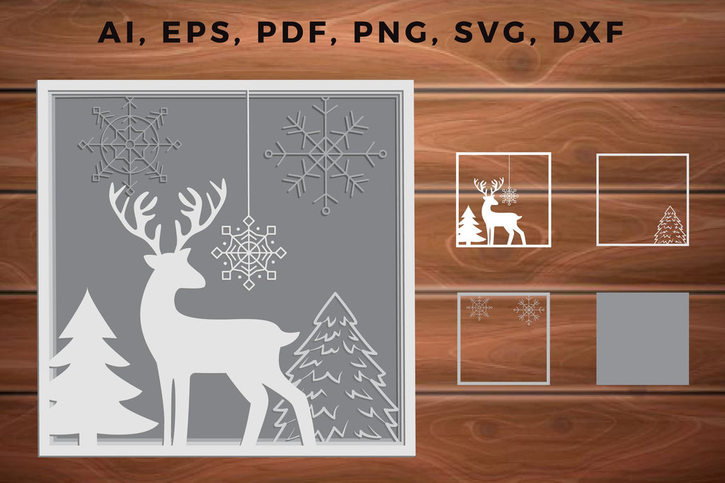 CHRISTMAS Multi layer Cut Files Svg - So Fontsy