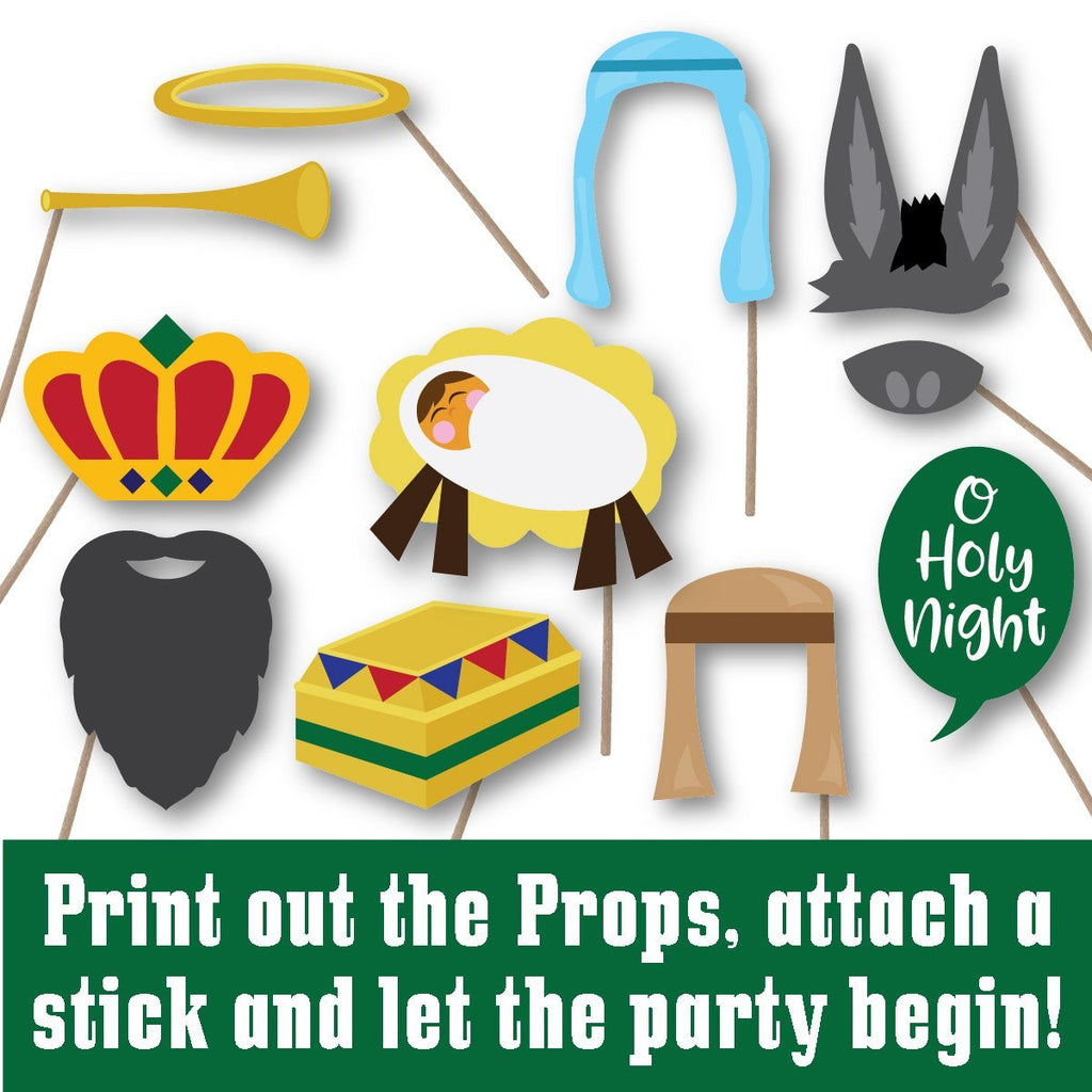 Christmas Nativity Photo Booth Props SVG Cut File Bundle - So Fontsy