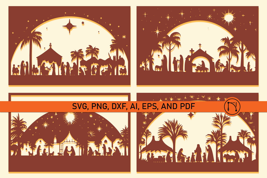 Christmas Nativity Scene SVG Bundle - So Fontsy
