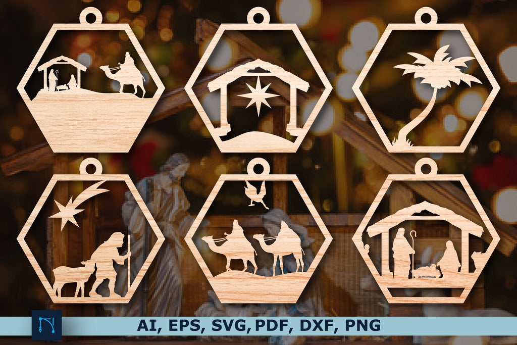 Christmas NATIVITY SCENE SVG bundle - So Fontsy