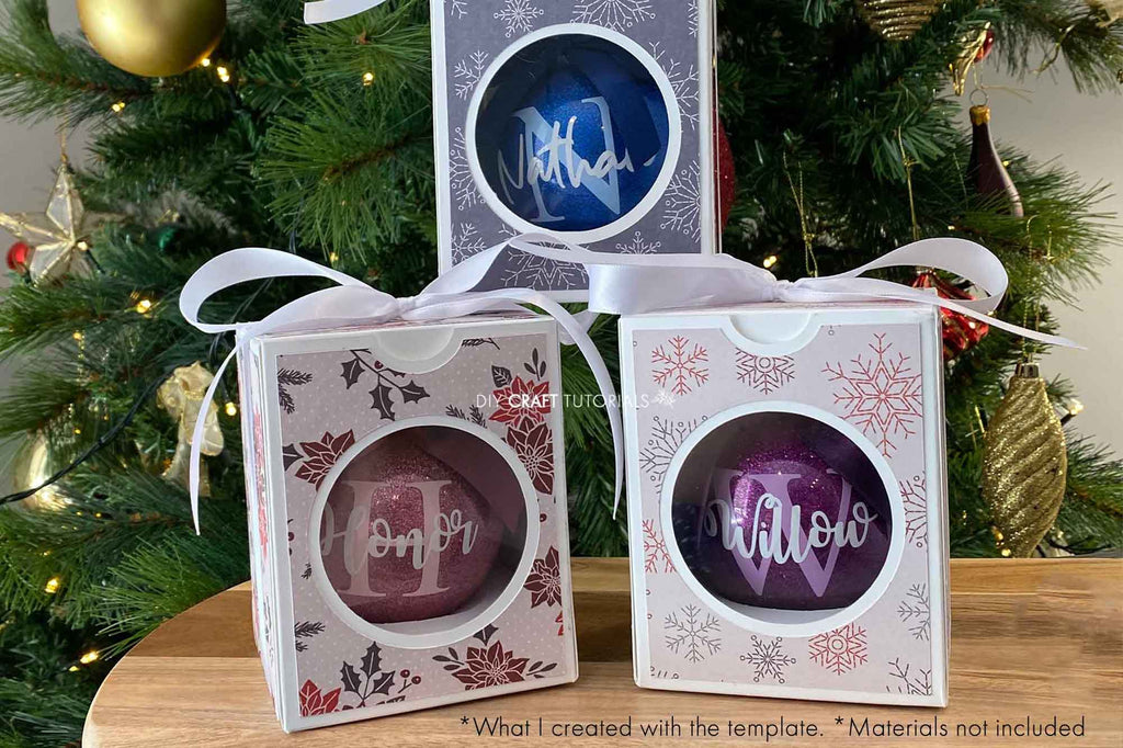 Christmas Ornament Gift Box Bundle - 6 Sizes - So Fontsy