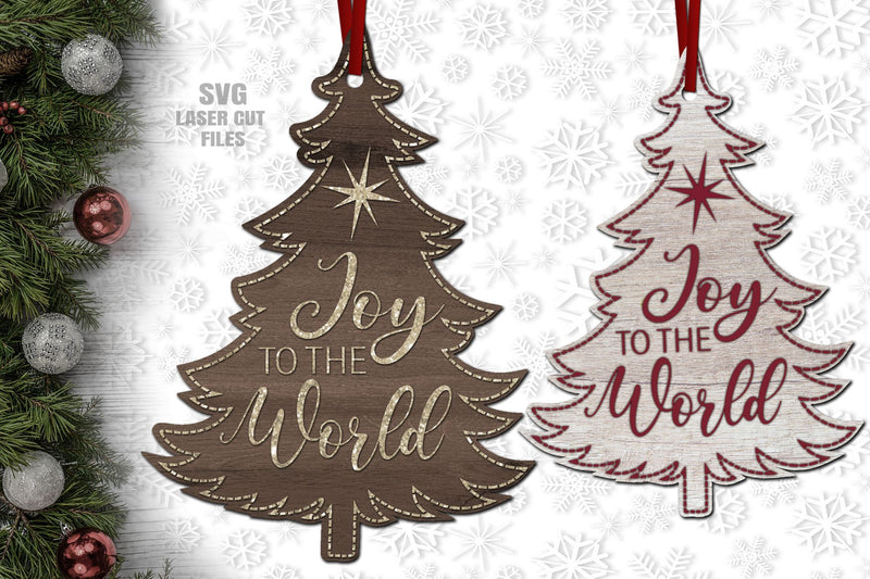 Christmas Ornament SVG | Christmas Tree SVG Laser Cut Files - So Fontsy
