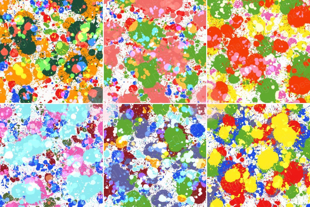 Christmas Party Splatter Digital Papers Backgrounds - So Fontsy