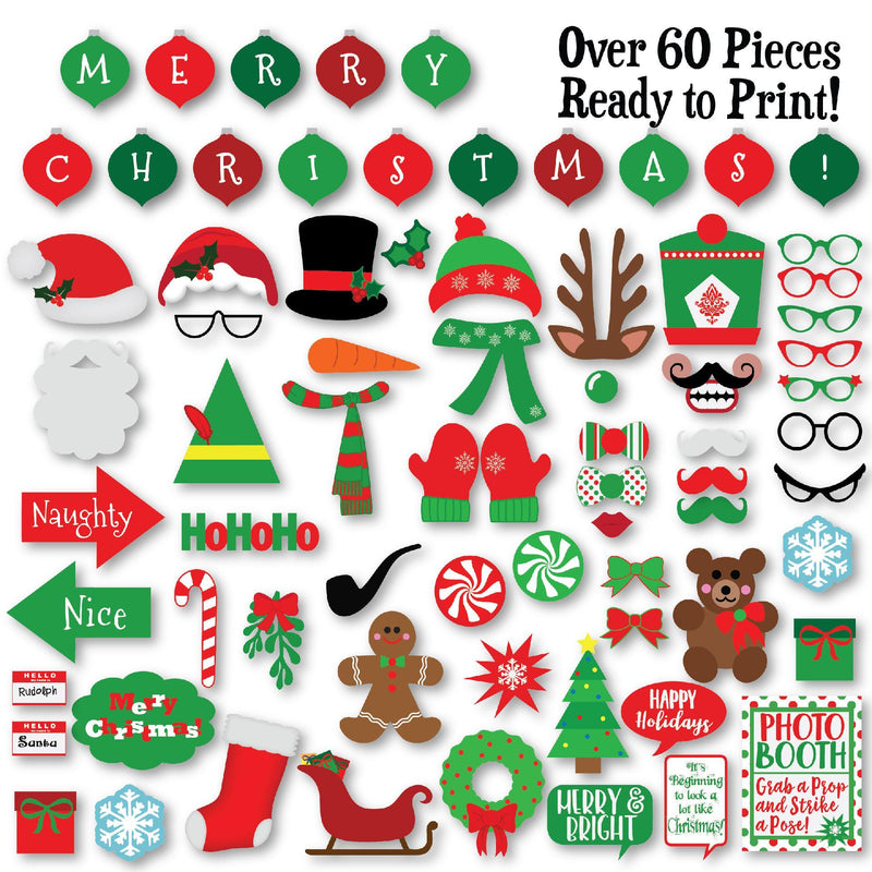 Christmas Photo Booth Props SVG Cut File Bundle - So Fontsy