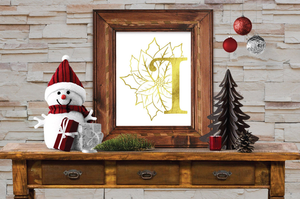 Christmas Poinsettia Alphabet Letters A-Z SVG Cut Files - So Fontsy