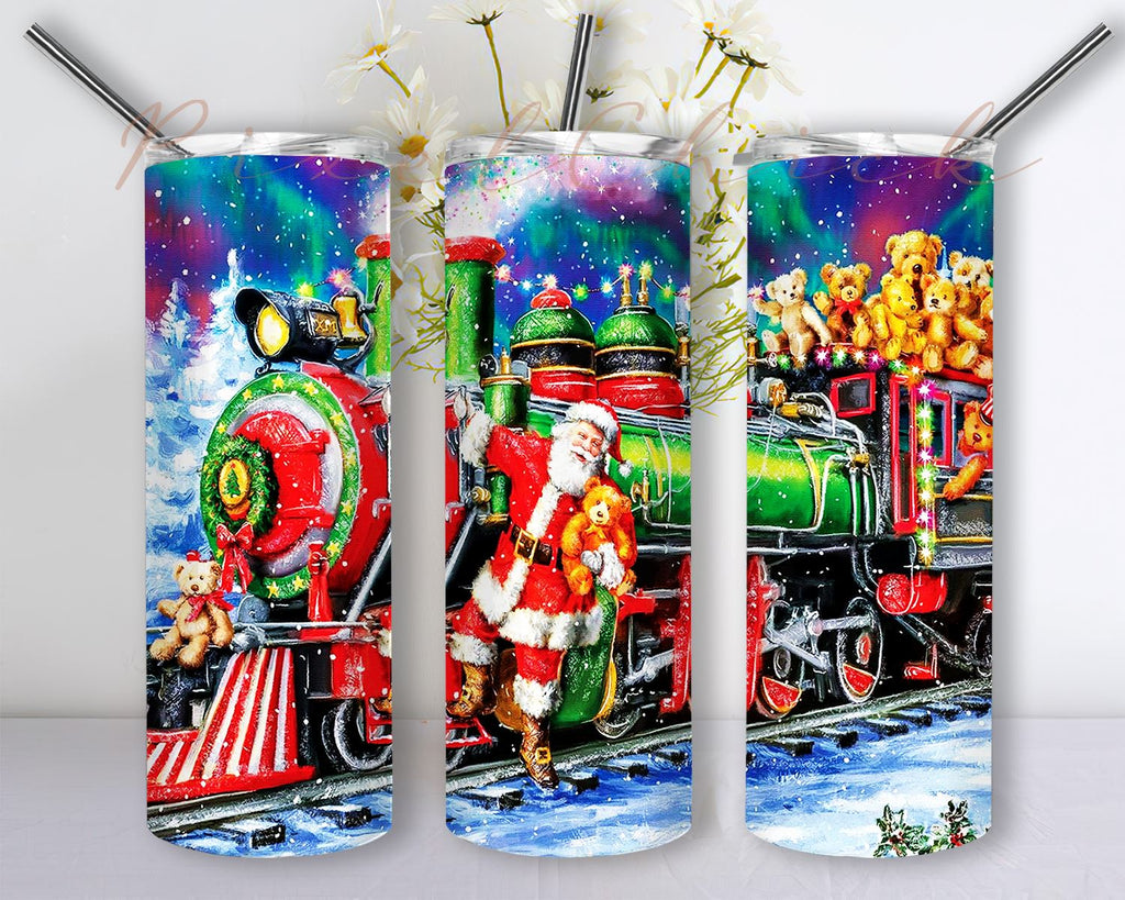 Christmas Polar Express Train 20oz Skinny Tumbler Sublimation Designs ...
