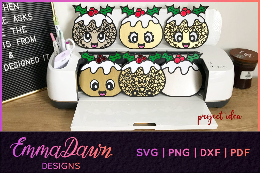 Christmas Pudding SVG Bundle - So Fontsy