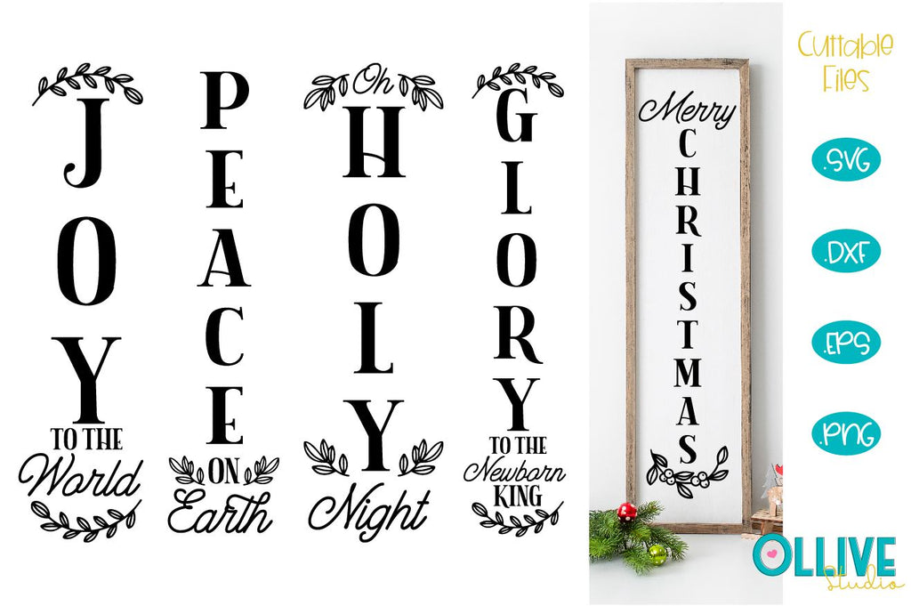 Christmas Quotes Porch Sign Bundle SVG - So Fontsy