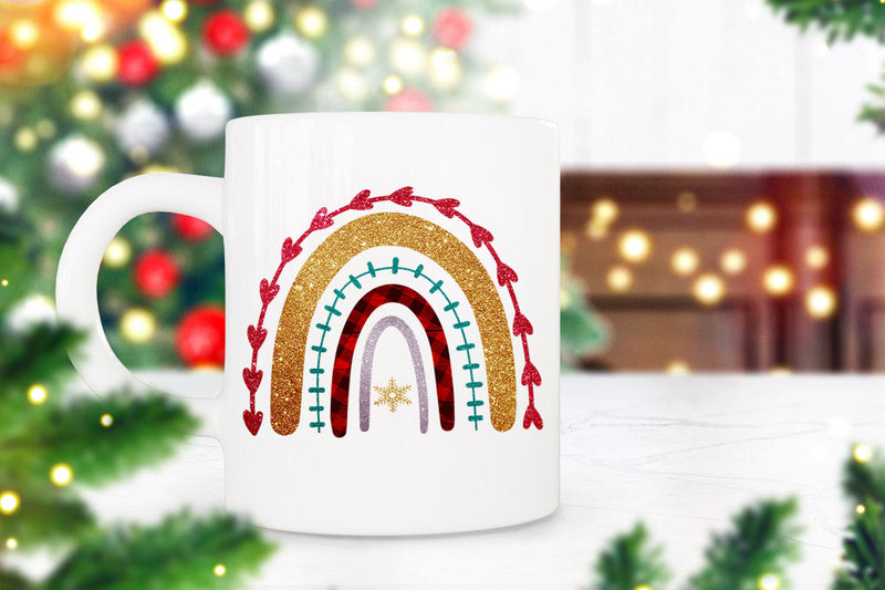 Christmas Rainbow Sublimation Design | VIP Extended Use License - So Fontsy