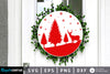 Christmas Round Scene SVG Design - So Fontsy