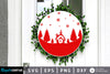 Christmas Round Scene SVG Design - So Fontsy