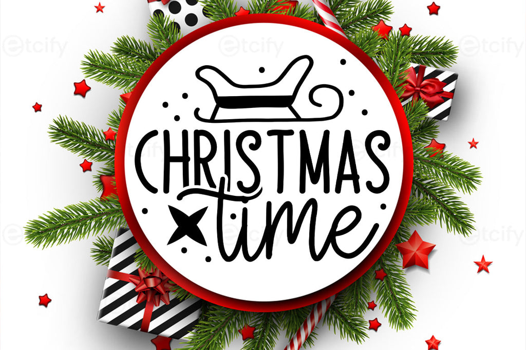 Christmas Round Sign Design Bundle - So Fontsy
