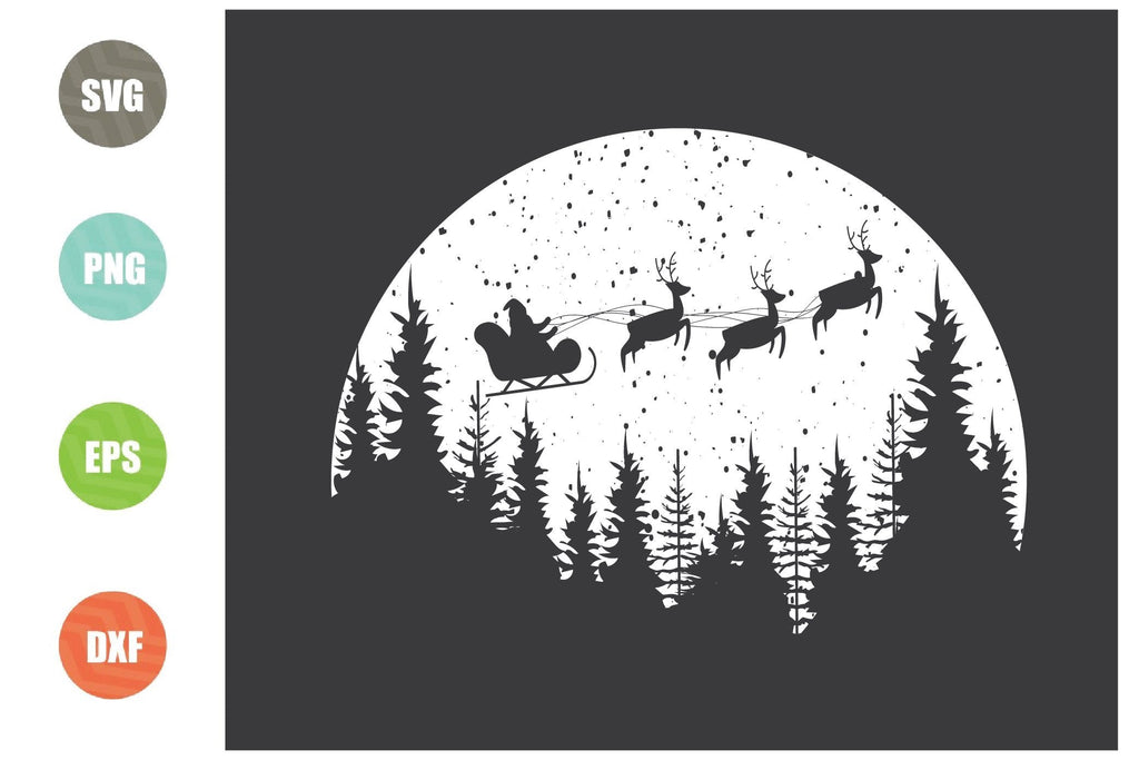 Christmas Scene Svg, Christmas Scene with Santa svg, Christmas svg, ne ...