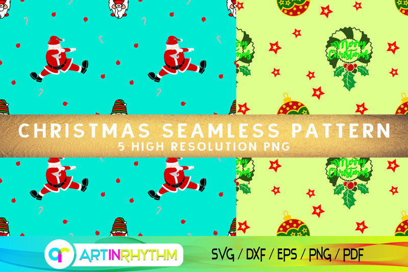 Christmas seamless pattern digital paper, - So Fontsy