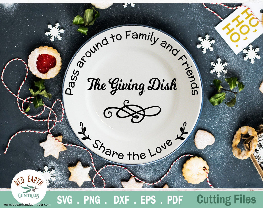 Christmas Sharing plate, Giving plate SVG,DXF,PNG,EPS,PDF - So Fontsy