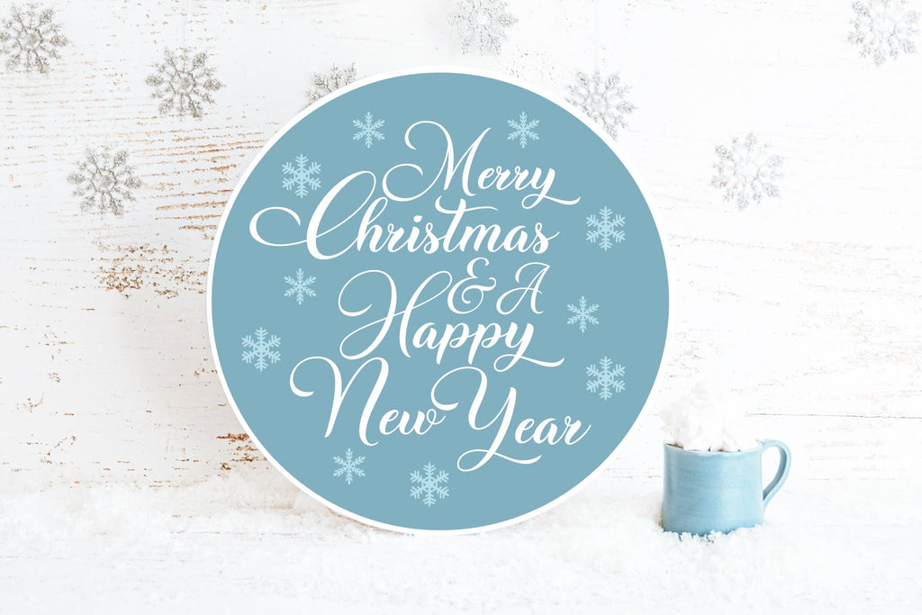 Christmas Snow Round SVG Bundle Winter Sign Making Bundle - So Fontsy