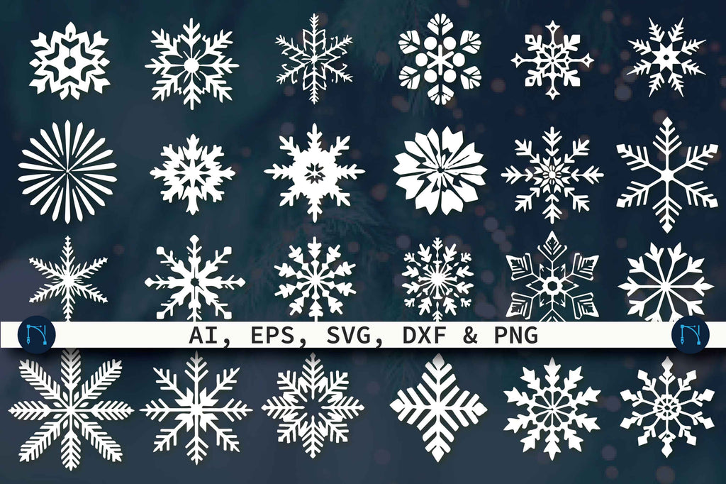 Christmas Snowflake SVG Bundle - So Fontsy