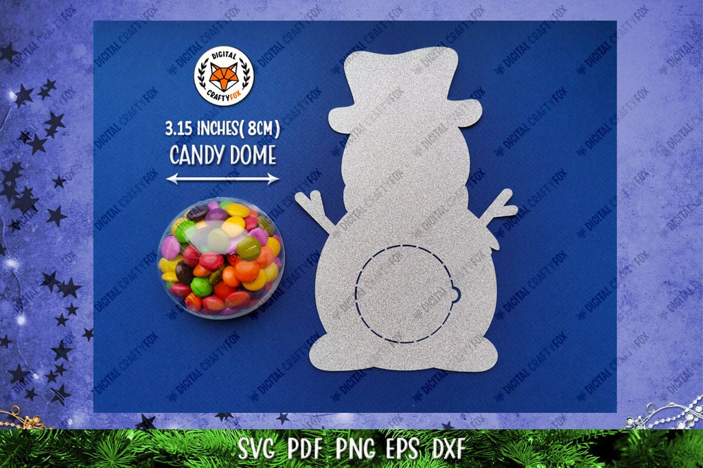 Christmas Snowman Candy Dome SVG | 3D Snowman Layered SVG - So Fontsy