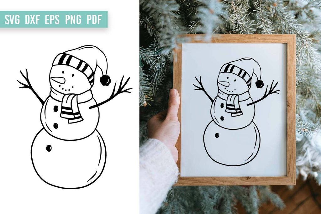 Christmas Snowman SVG bundle | Winter Snowman clipart - So Fontsy