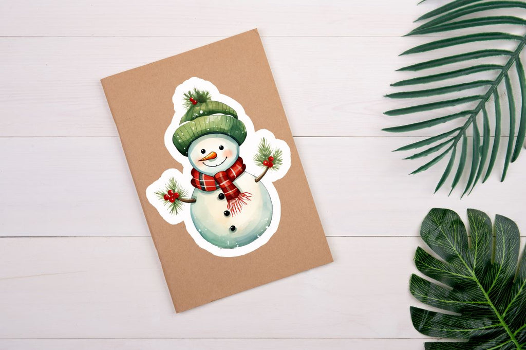 Christmas Snowmen Printable Stickers Bundle - So Fontsy