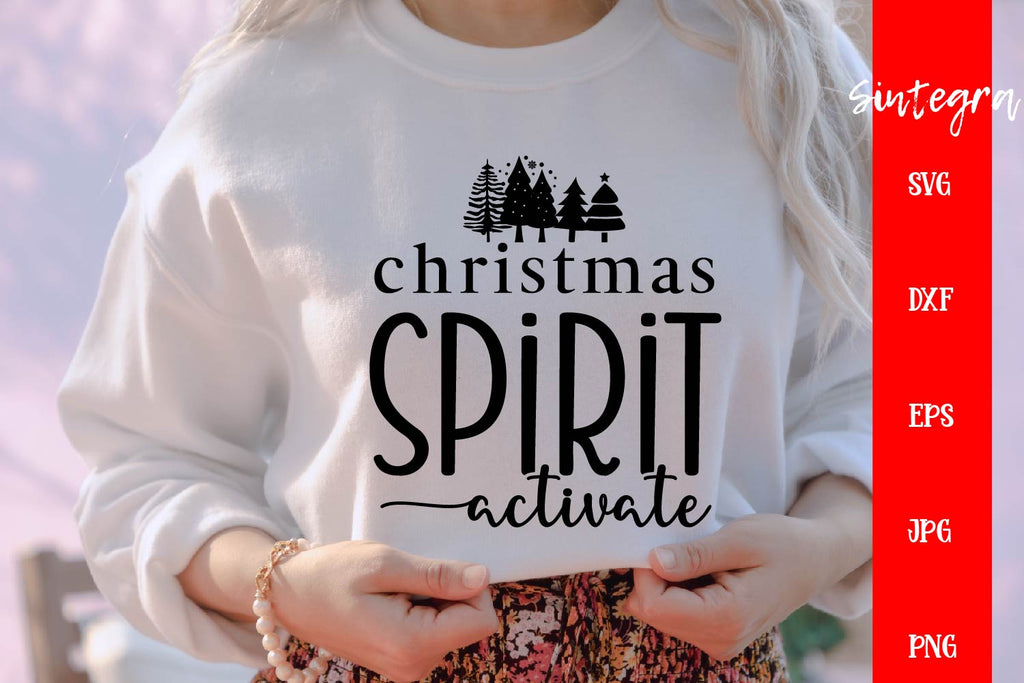 Christmas Spirit Activate SVG Free For Commercial Use - So Fontsy
