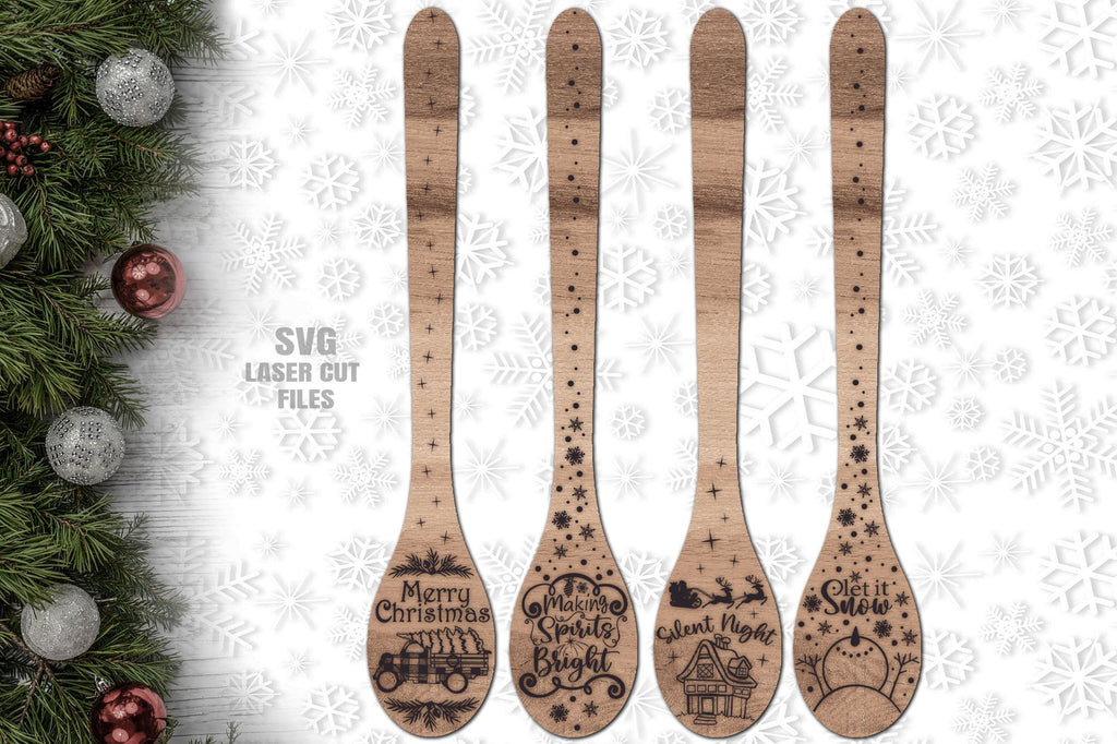 Christmas Spoon SVG | Christmas SVG Laser Cut Files - So Fontsy