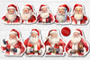 Christmas Stickers png Bundle Santa Printable Stickers - So Fontsy