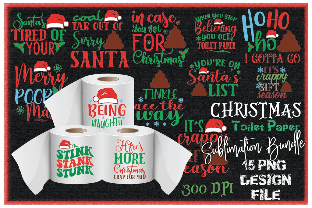 Christmas Sublimation Toilet Paper Bundle - So Fontsy
