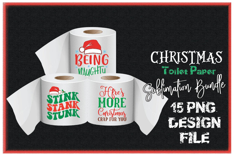 Christmas Sublimation Toilet Paper Bundle - So Fontsy