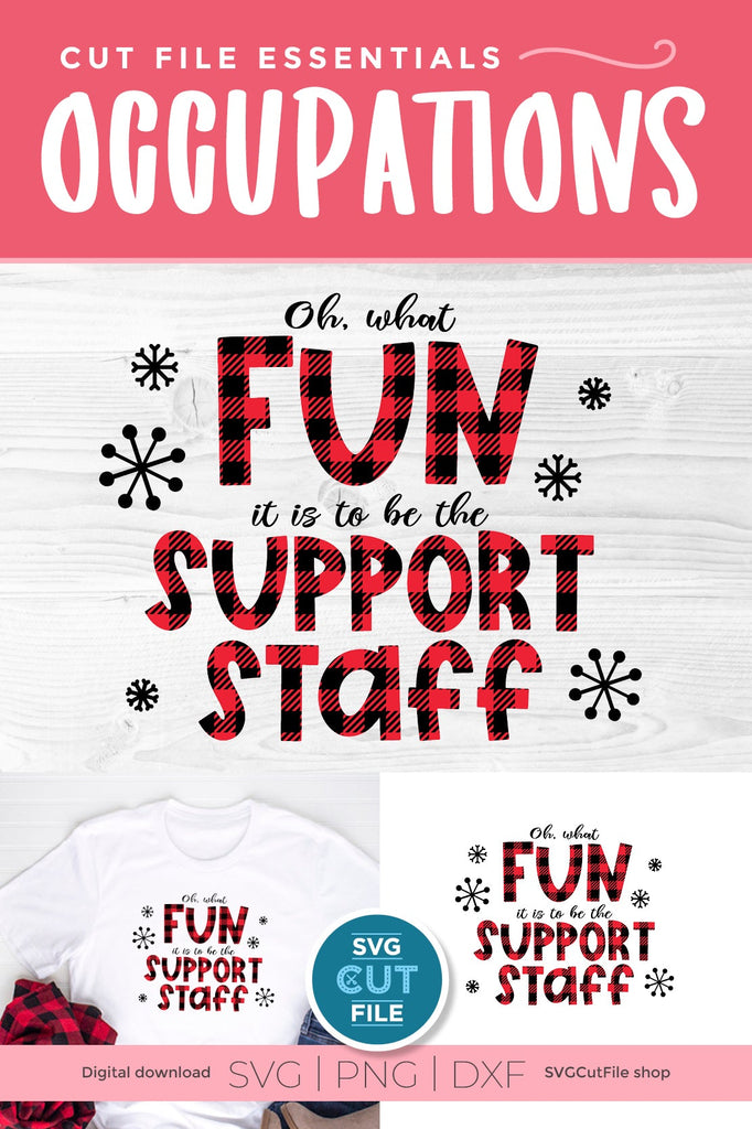 Christmas Support Staff svg for healthcare or teacher support - So Fontsy