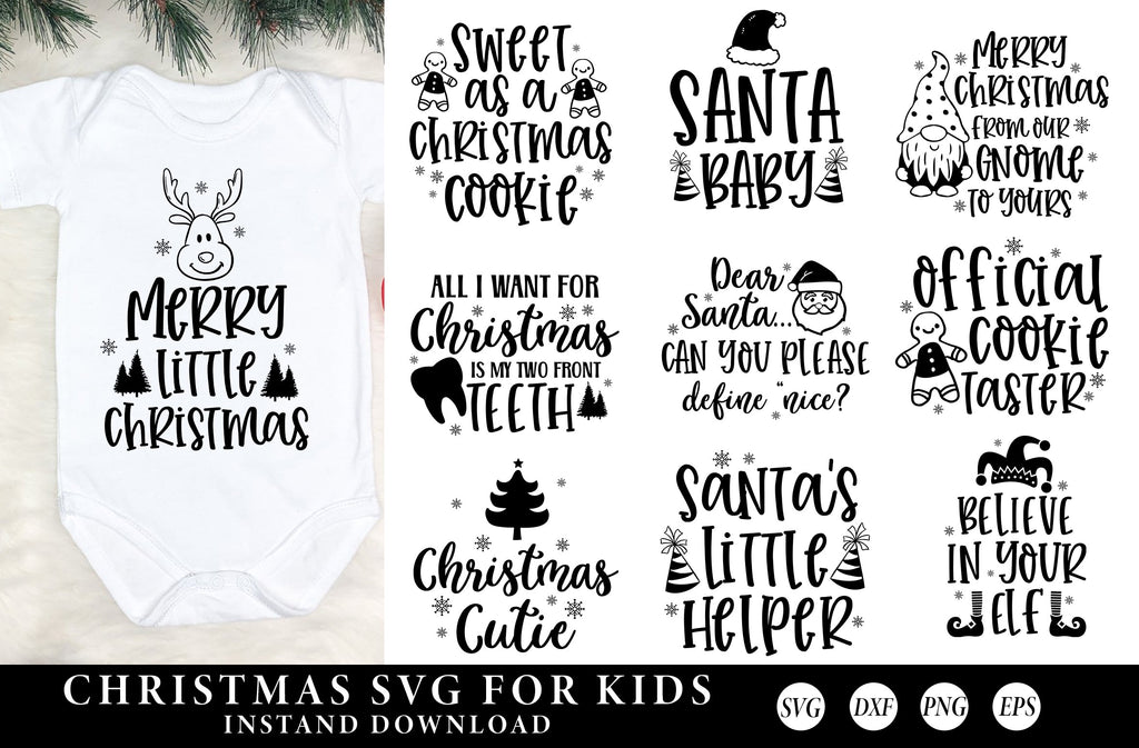Christmas SVG Bundle, Merry Christmas SVG, Little Girl Christmas, Baby ...