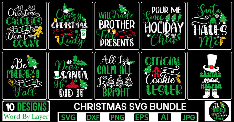 Christmas Svg Bundle SVG Cut File SVGs,Quotes and Sayings,Food & Drink ...