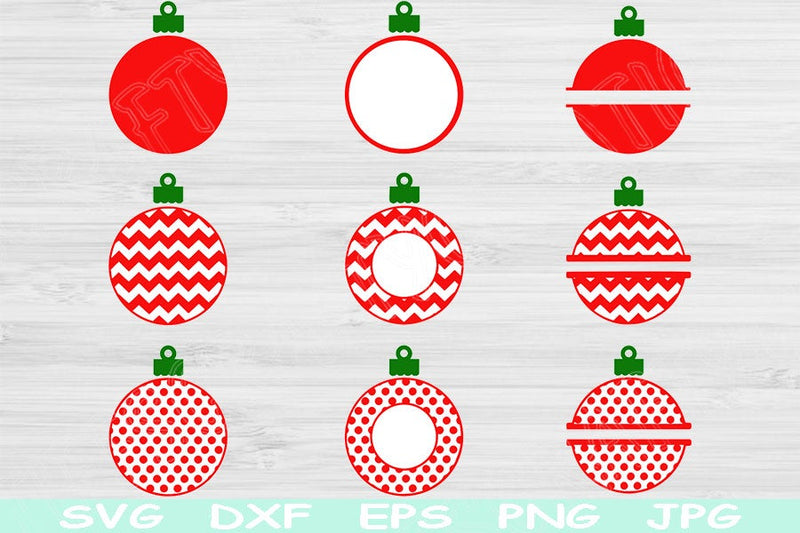 Christmas Svg, Christmas Ornament Svg, Split Christmas Ornament ...