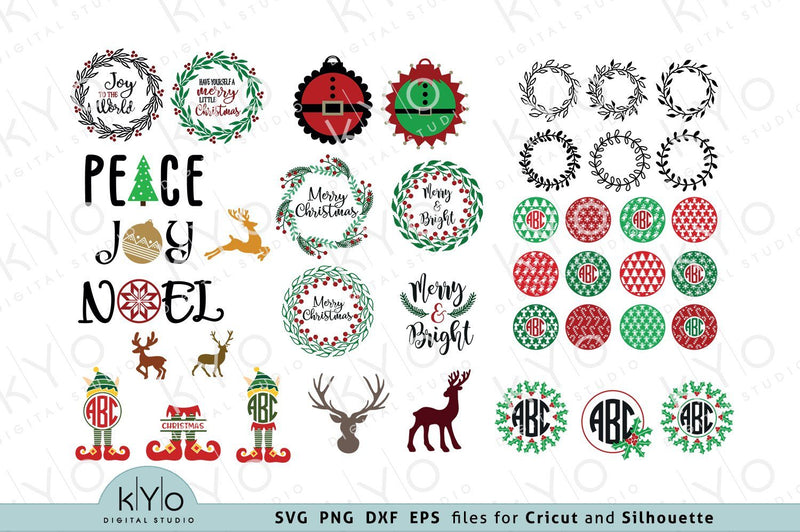 Christmas SVG Cutting Files Bundle - So Fontsy
