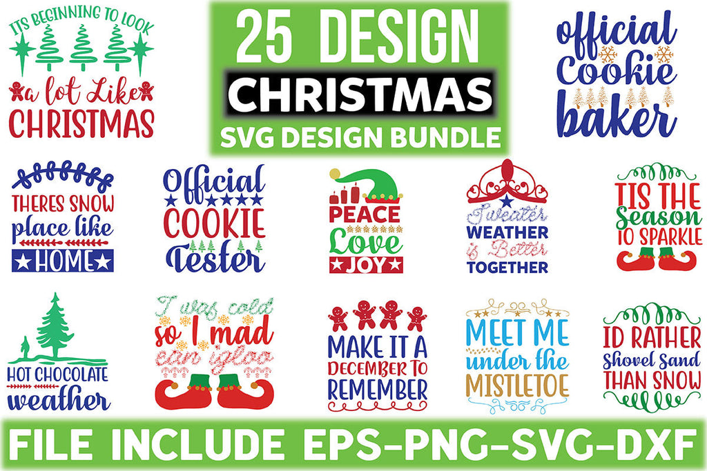 Christmas SVG Design Bundle - So Fontsy
