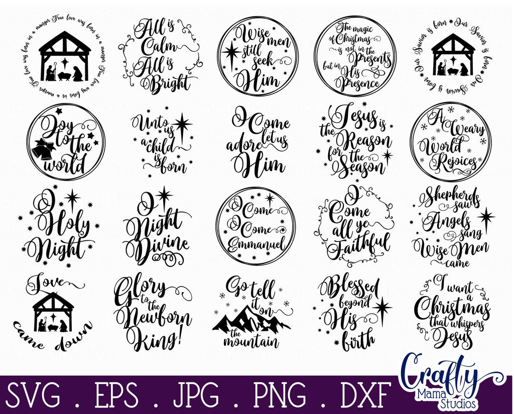 Christmas Svg - Jesus Christmas Bundle - Christian Christmas - So Fontsy