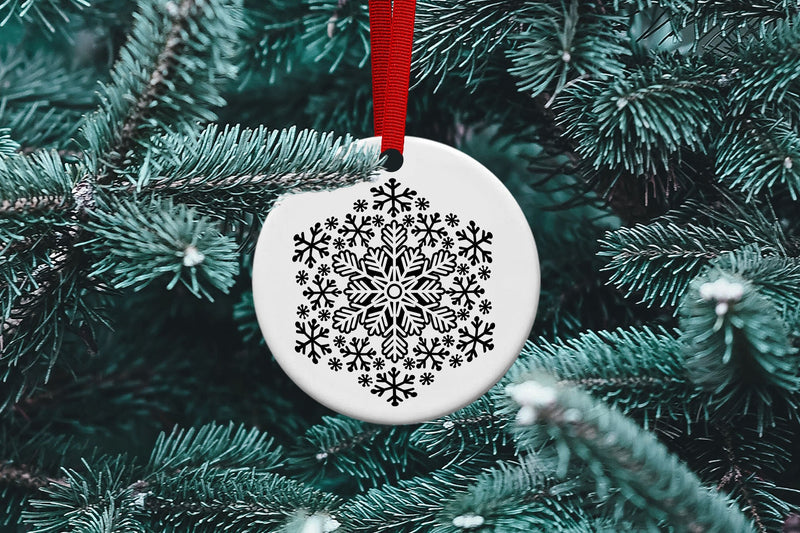 Christmas SVG Mandala, Snowflake Mandala SVG, Vinyl Winter Decoration ...