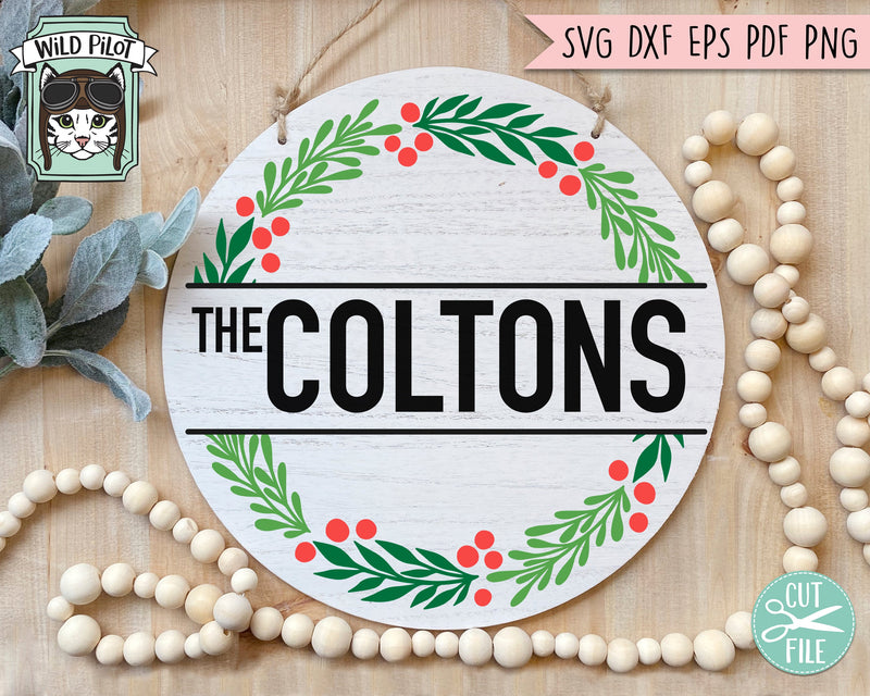 Christmas SVG, Merry Christmas SVG, Monogram Frame SVG, Christmas Round ...