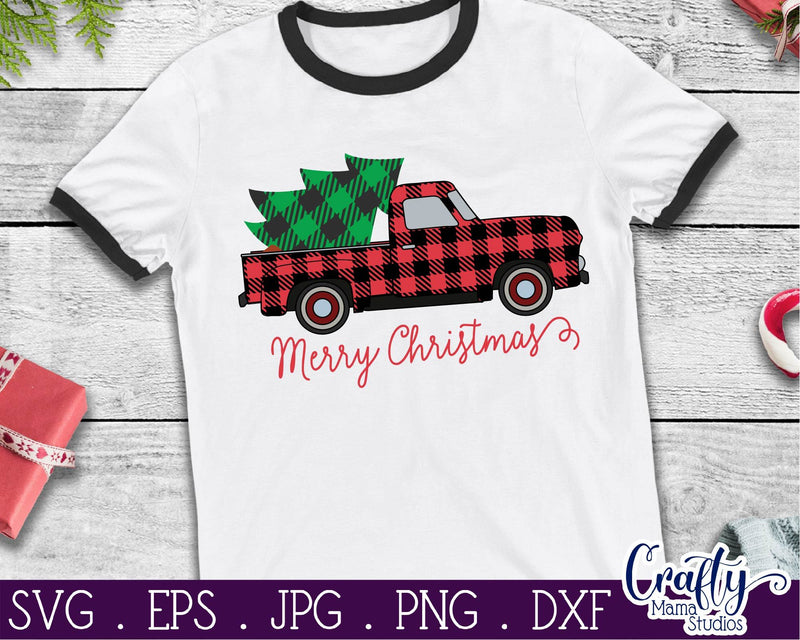 Christmas Svg - Merry Christmas SVG - Vintage Truck - Christmas Truck ...