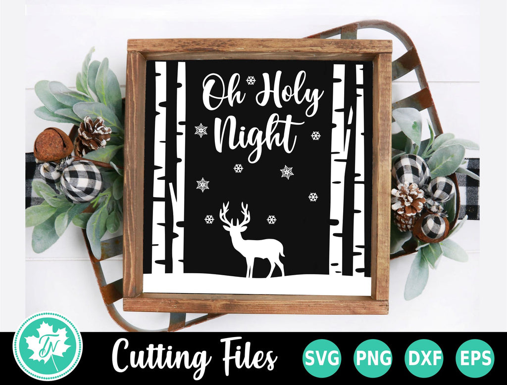 Christmas SVG | O Holy Night Deer - So Fontsy