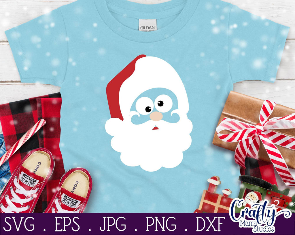 Christmas Svg, Santa Svg, Kid's Christmas, Santa Face Svg - So Fontsy