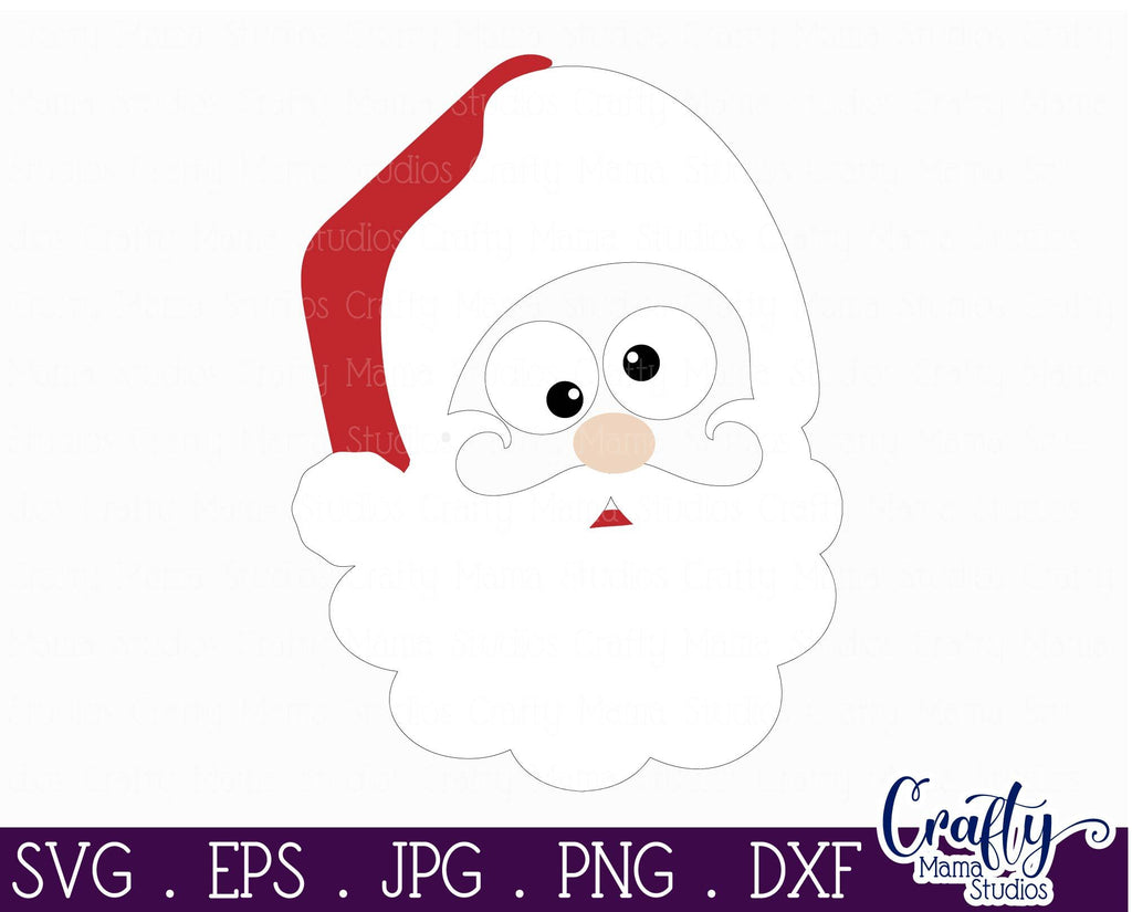 Christmas Svg, Santa Svg, Kid's Christmas, Santa Face Svg - So Fontsy
