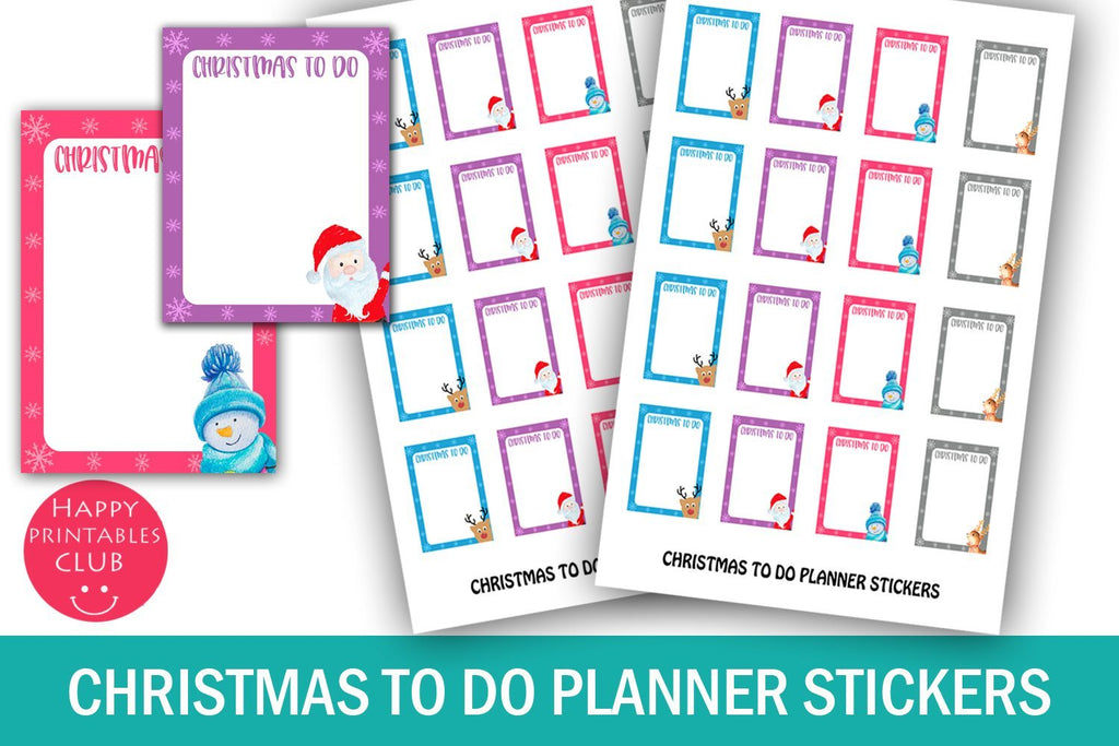 Christmas To Do List Planner Stickers-Christmas Stickers - So Fontsy