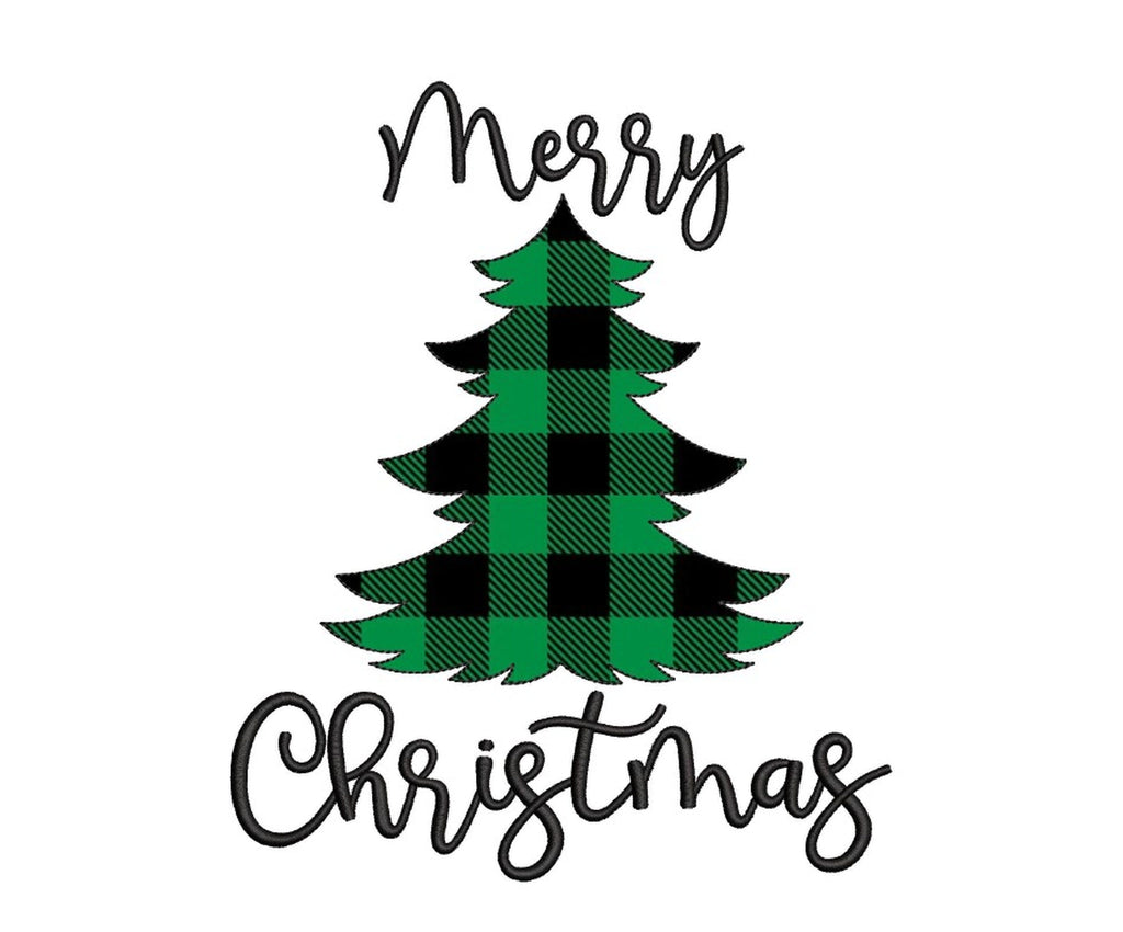 Christmas Tree Applique Embroidery Design, 4 sizes, Instant Download ...