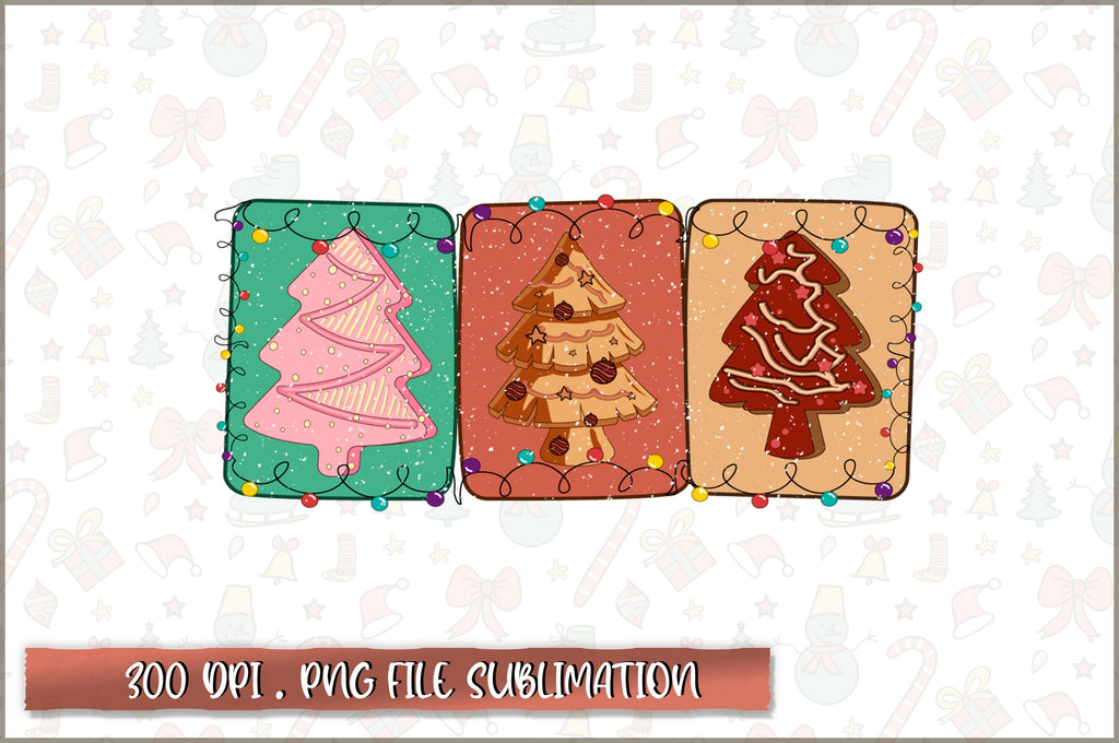 Christmas Tree Cake Sublimation Bundle - So Fontsy