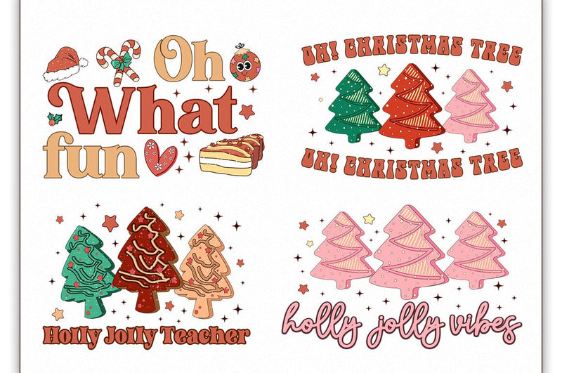 Christmas Tree Cake Sublimation Bundle - So Fontsy
